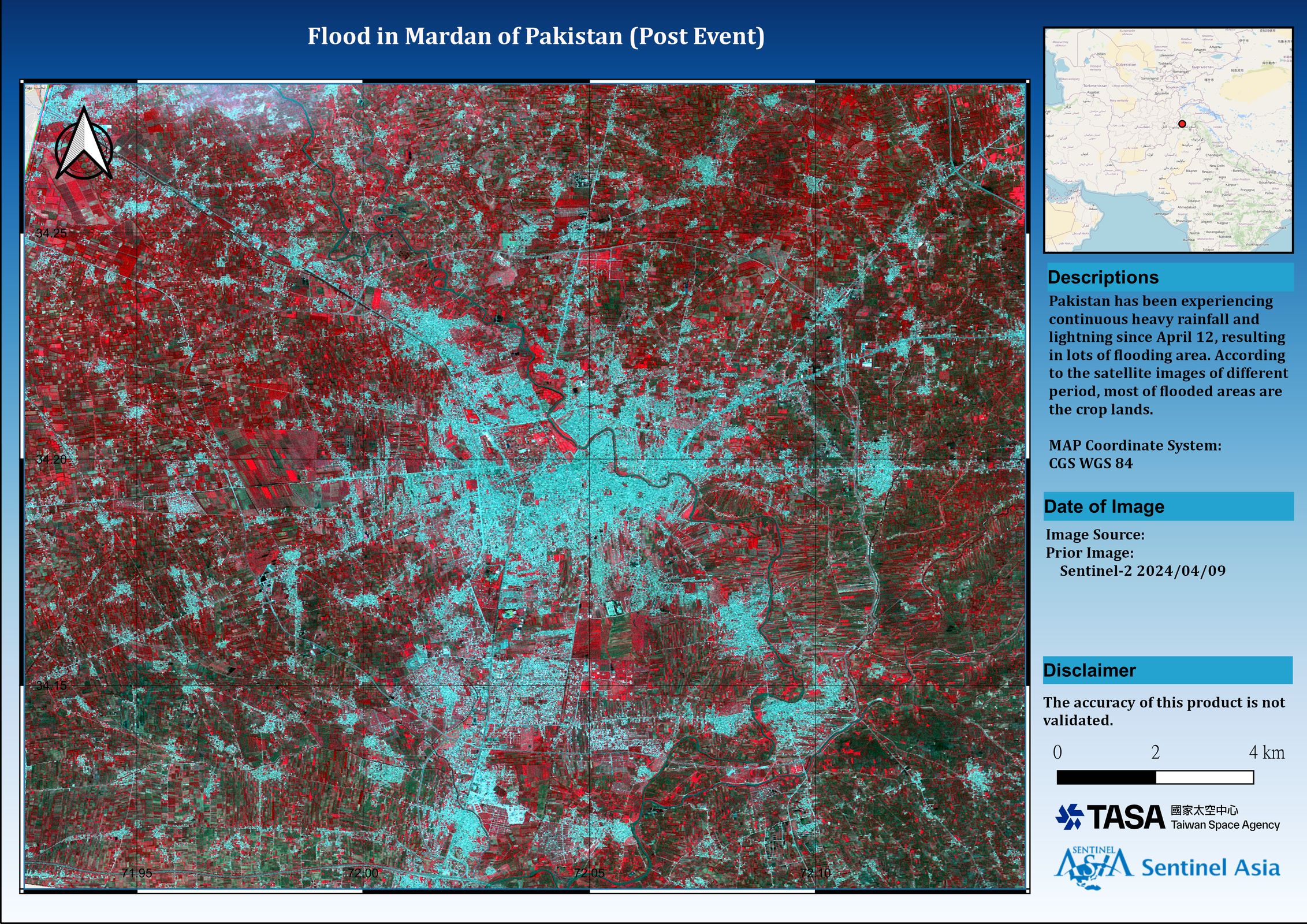 Flood in Pakistan on 14 April, 2024