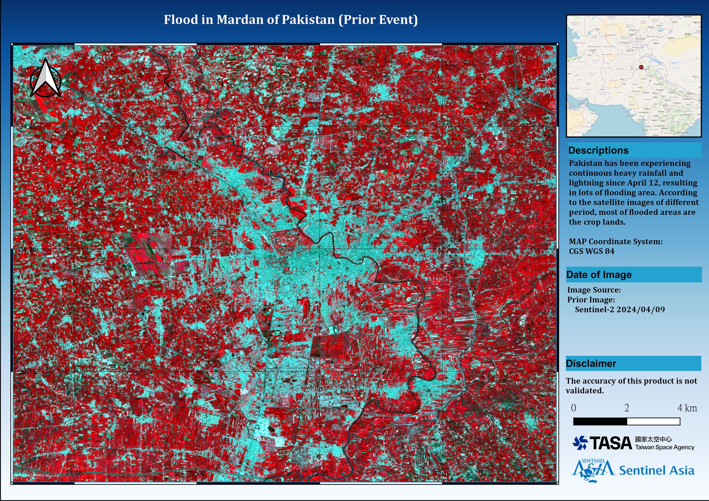 Flood in Pakistan on 14 April, 2024