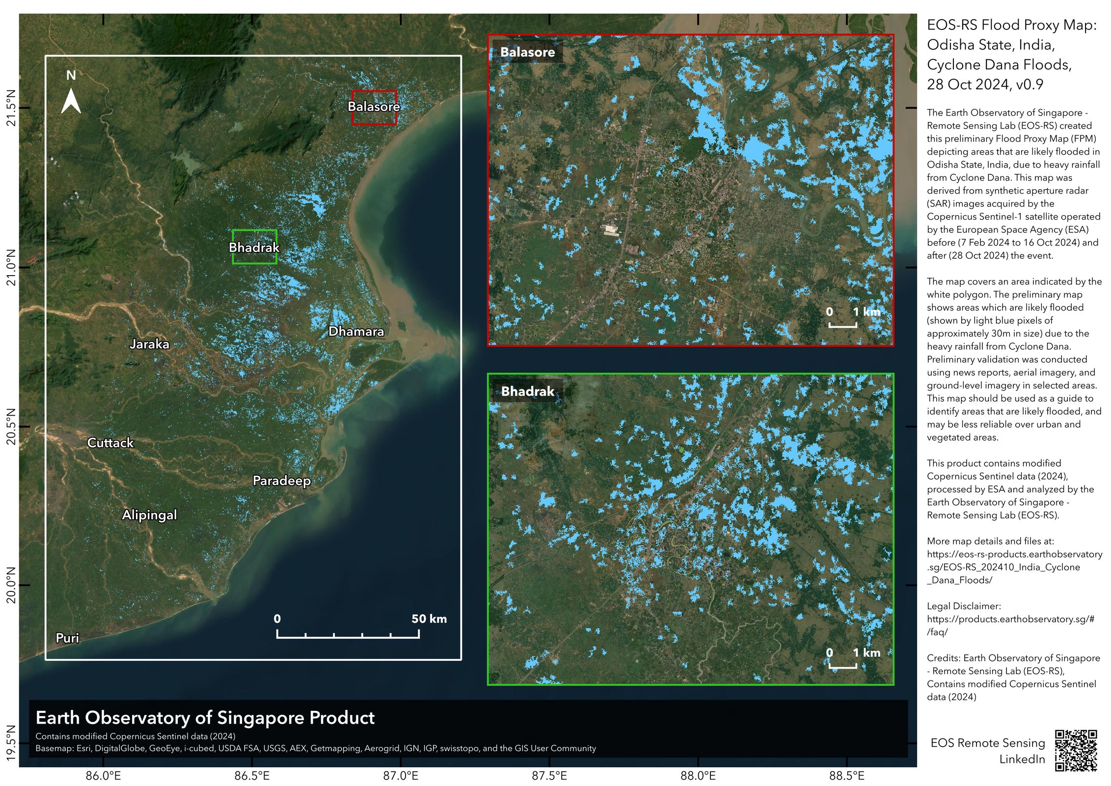Cyclone Dana in India on 25 October, 2024