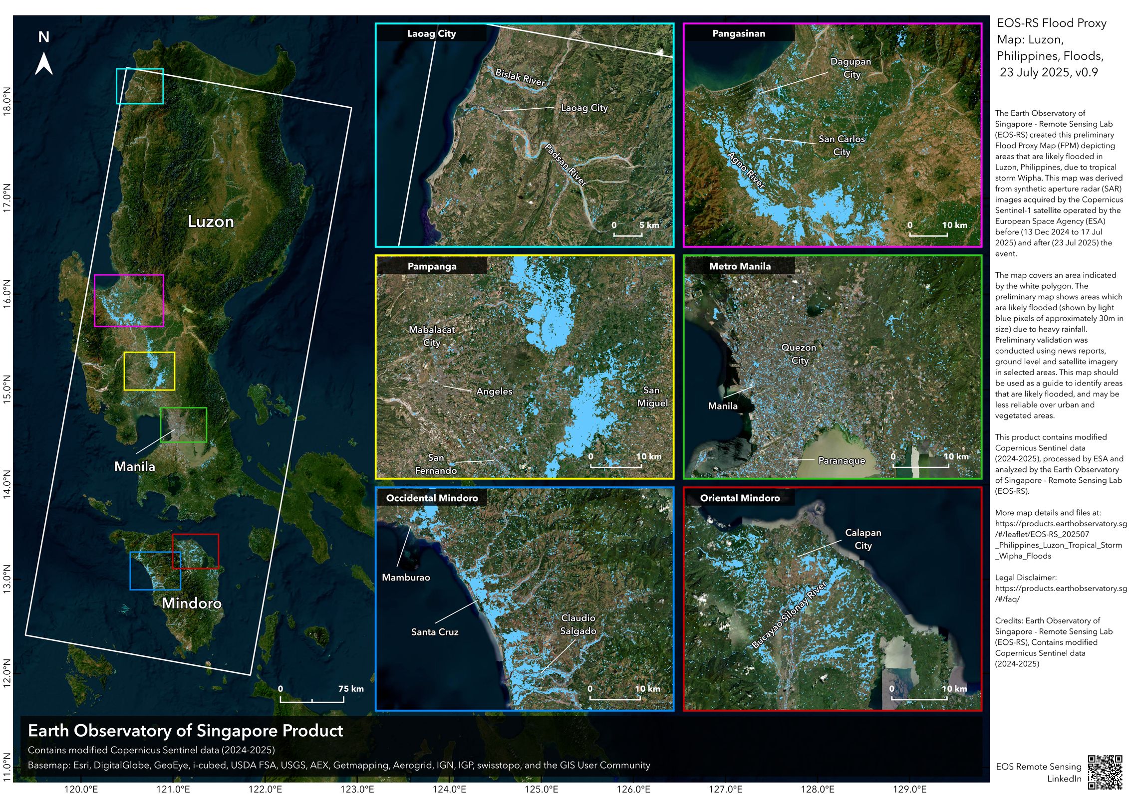 Flood by Southwest Monsoon and TC WIPHA in Philippines on 16 July, 2025